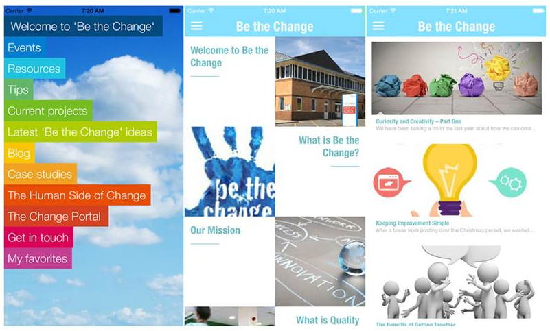 The ‘Be the Change’ mobile app – Be the Change